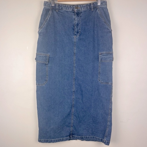 Cherokee | Skirts | Cherokee Vintage 9s Boho Westerncore Cherokee Denim ...